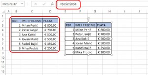 Converting table into image – Excel kitchenette