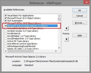 VBA and SQL Server – Excel kitchenette
