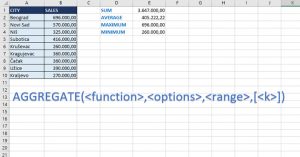 Function AGGREGATE – Excel kitchenette