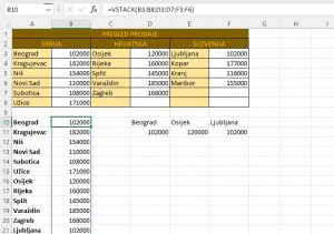 Merging arrays – Excel kitchenette